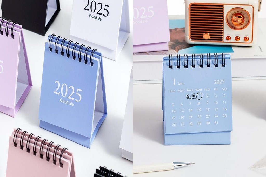 COCO Triangular Folding Desk Calendar School Year Planner 2025 Desk ...