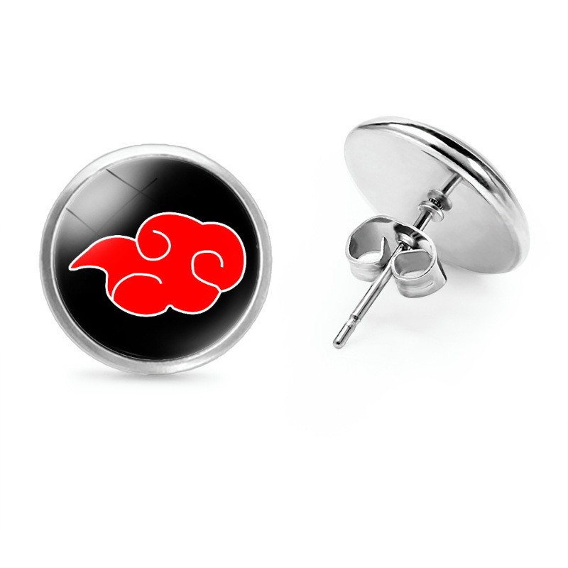 Metal Premium Naruto Stud Earrings Sharingan Inspired Anime For Fans ...