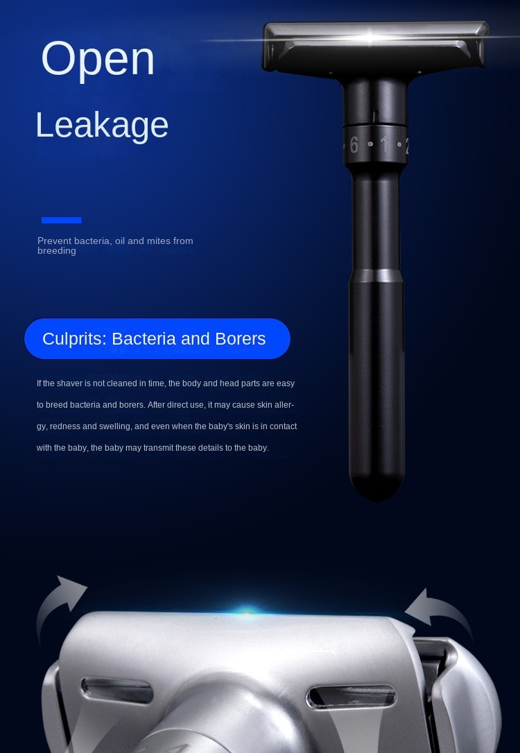 Adjustable Safety Razor Mens Folding Shaving Double Edge Classic Safety ...