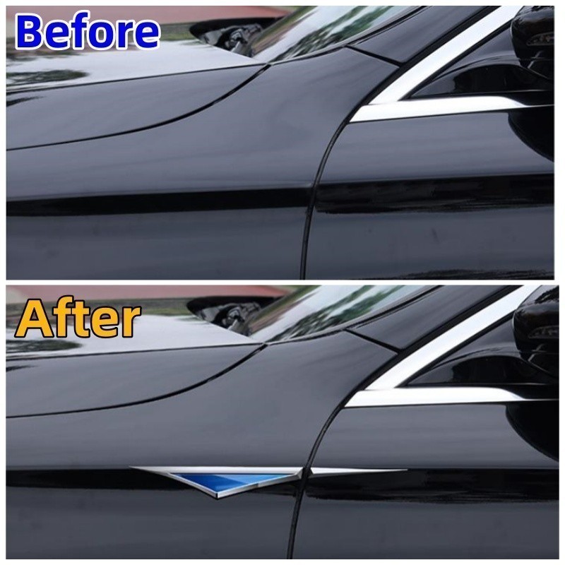 2Pcs MG Car Body Metal Sticker Side Emblem Non-destructive Installation ...