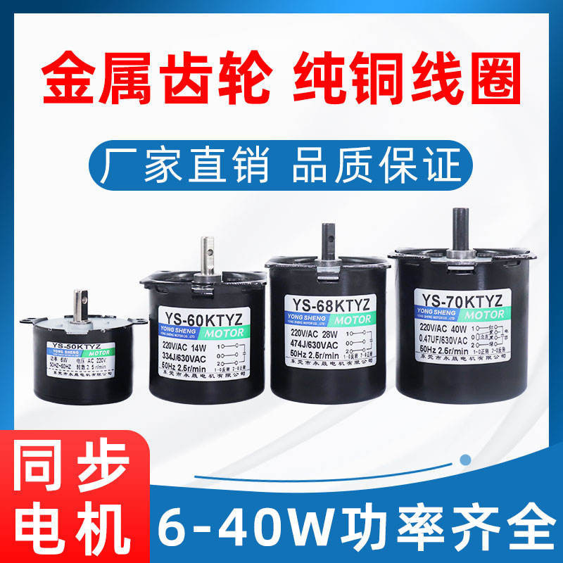 Synchronous Motor 220v Small Low-Speed AC Two-Phase Volt Forward ...