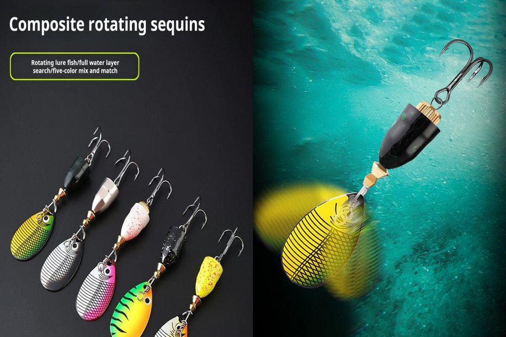 ARE Fishing Spoon Set Fishing Spinnerbait Colorful Spinner Bait Rig ...