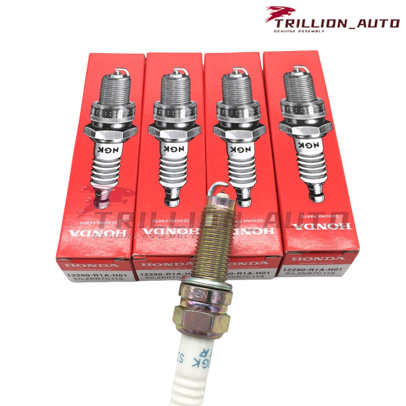 4PCS 12290-R1A-H01 Iridium Spark Plug SILZKR7C11 FOR HONDA ACCORD ...