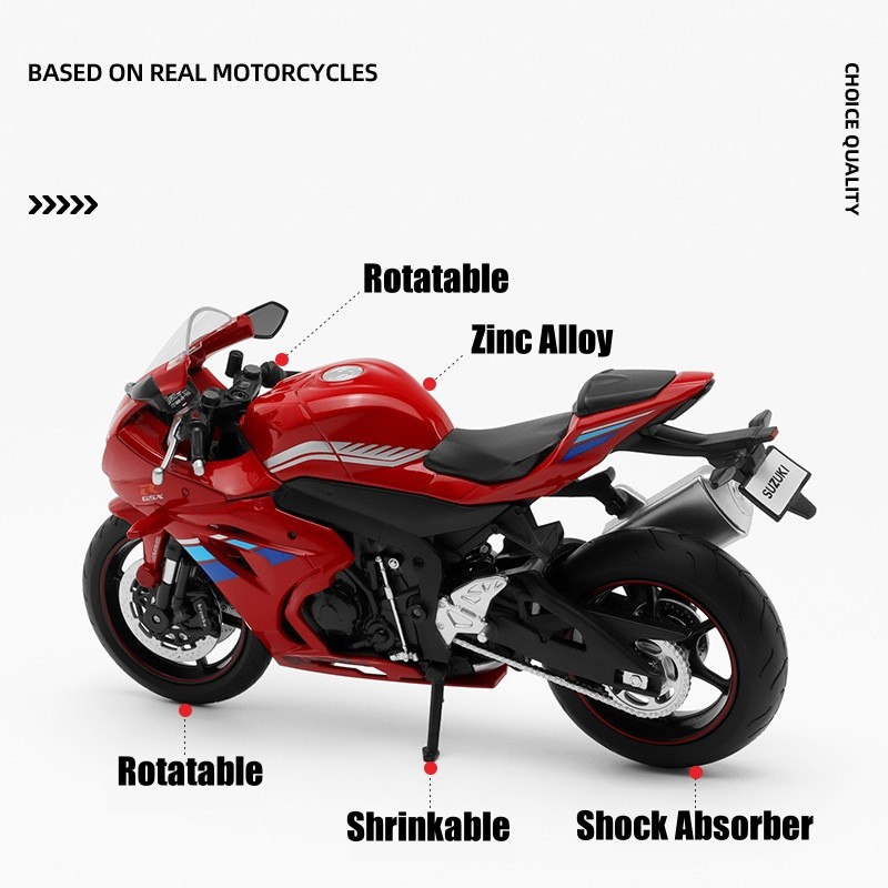 CCA MSZ 1/12 Motorcycle Toy Model Miniature Diecast SUZUKI YAMAHA ...