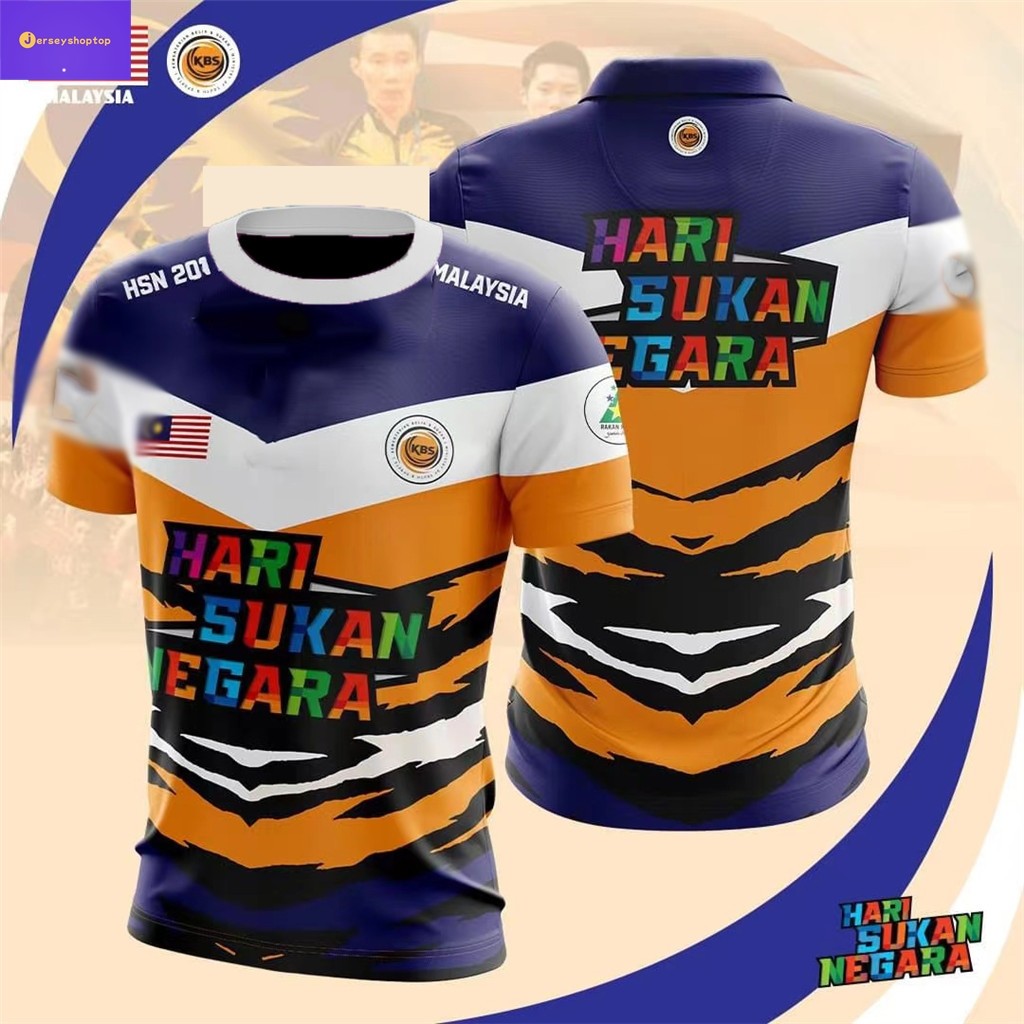 Hari Sukan Negara 2024 Sublimation Tshirt Baju Hari Sukan Negara🔥 | Shopee Malaysia