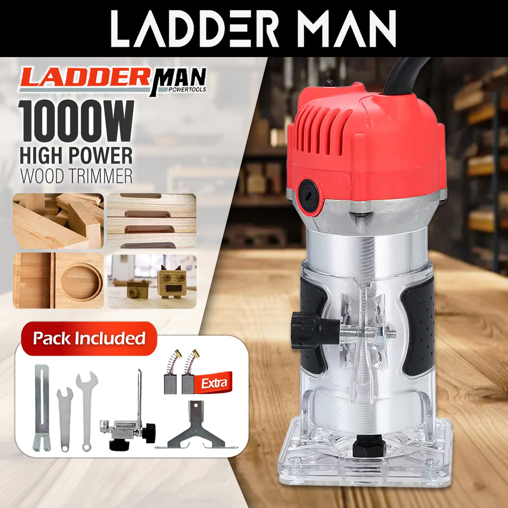 Ladderman 1000W 230V Electric Hand Trimmer Wood Trimmer Router Machine ...