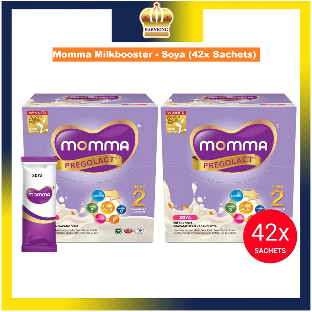 Original MOMMA® Pregolact® Soy Soya 840g (42x Sachets/2 Boxes)Tambah ...