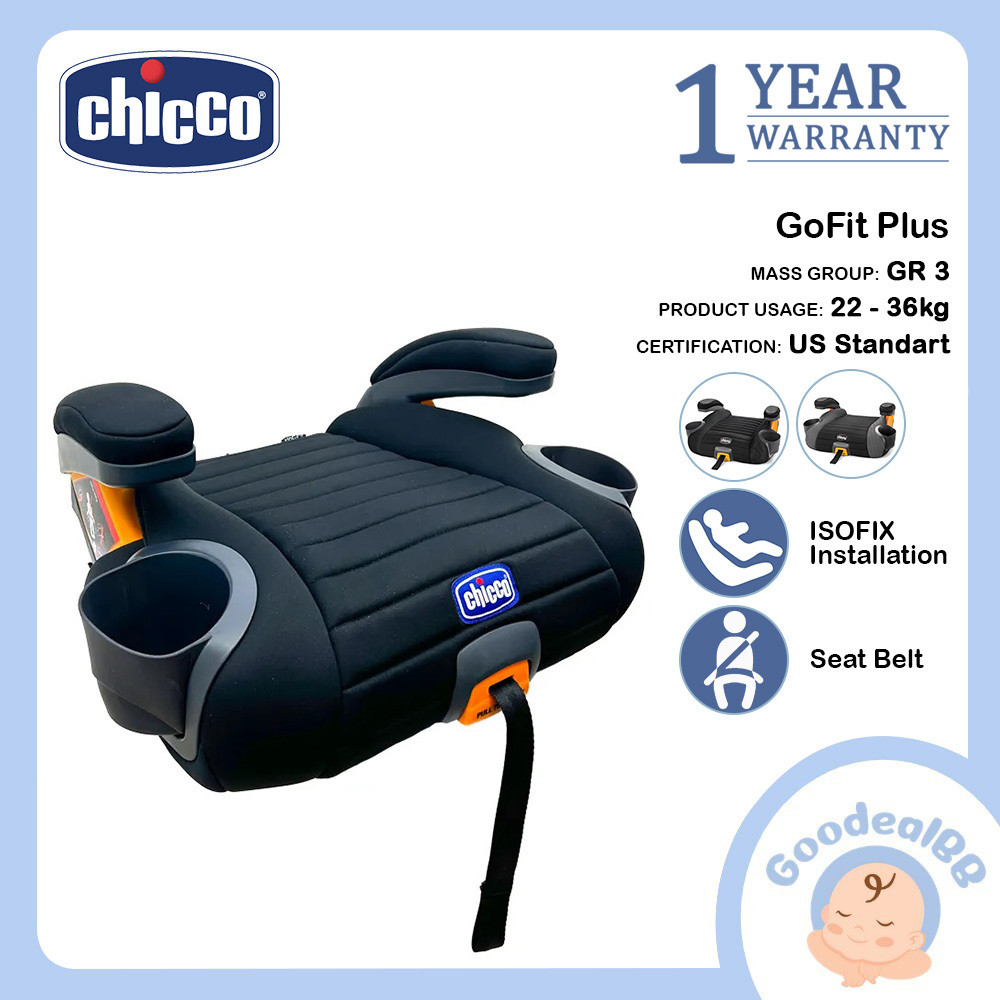 Chicco GoFit Plus Backless Booster Car Seat / Booster Seat With Isofix ...