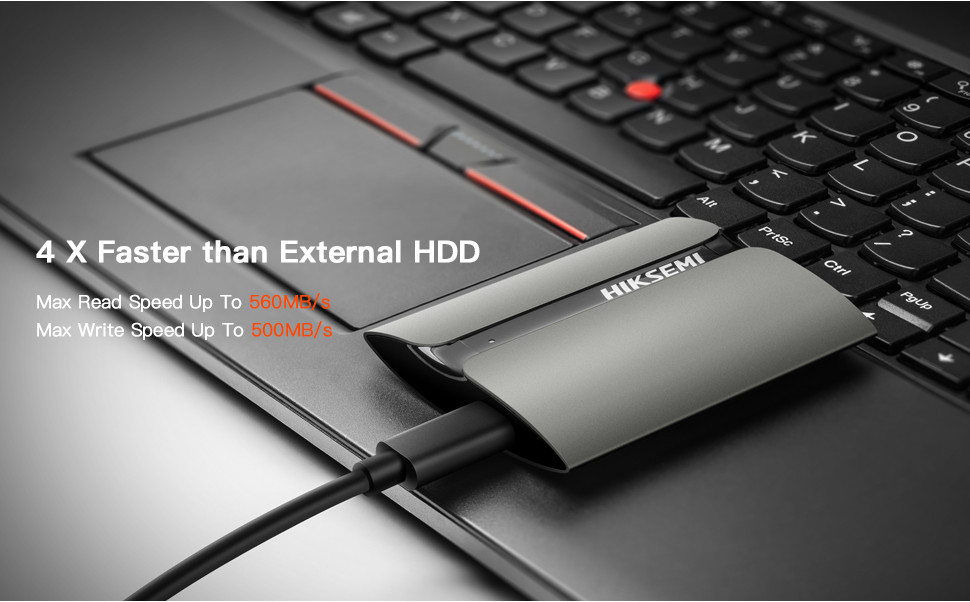 Hiksemi T300 / T300S USB3.2 Type C Portable SSD - Up to 560 MB/s Read ...