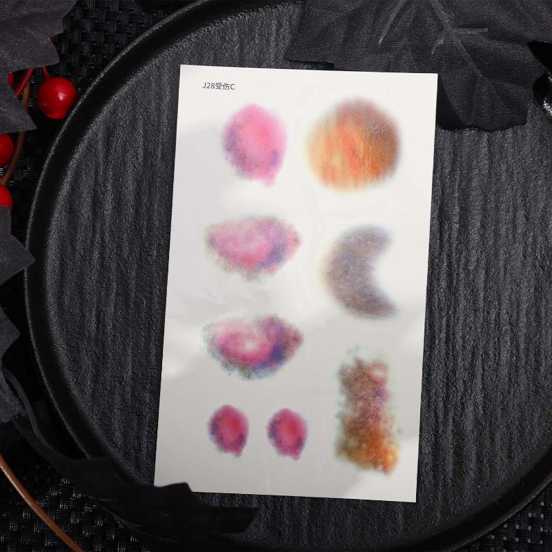 4Pcs/Set Scary Wounds Scars Body Art Sticker Halloween Bruise Tattoo ...