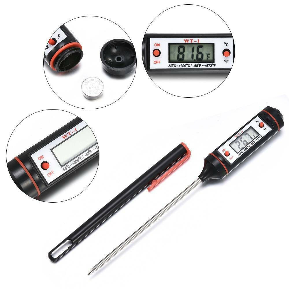 DCR Stainless Steel Pen Thermometer Digital Food Thermometer Kitchen ...