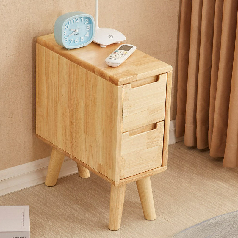 hcj Bedside Two-drawing hcj Small Cabinet Table All Solid Wood Mini 15 ...