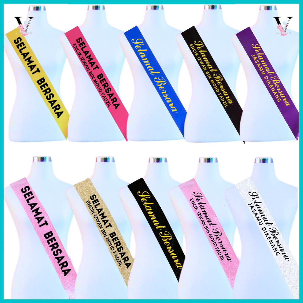 Sash Selamat Bersara Selempang SELAMAT BERSARA Custom Name | Shopee ...