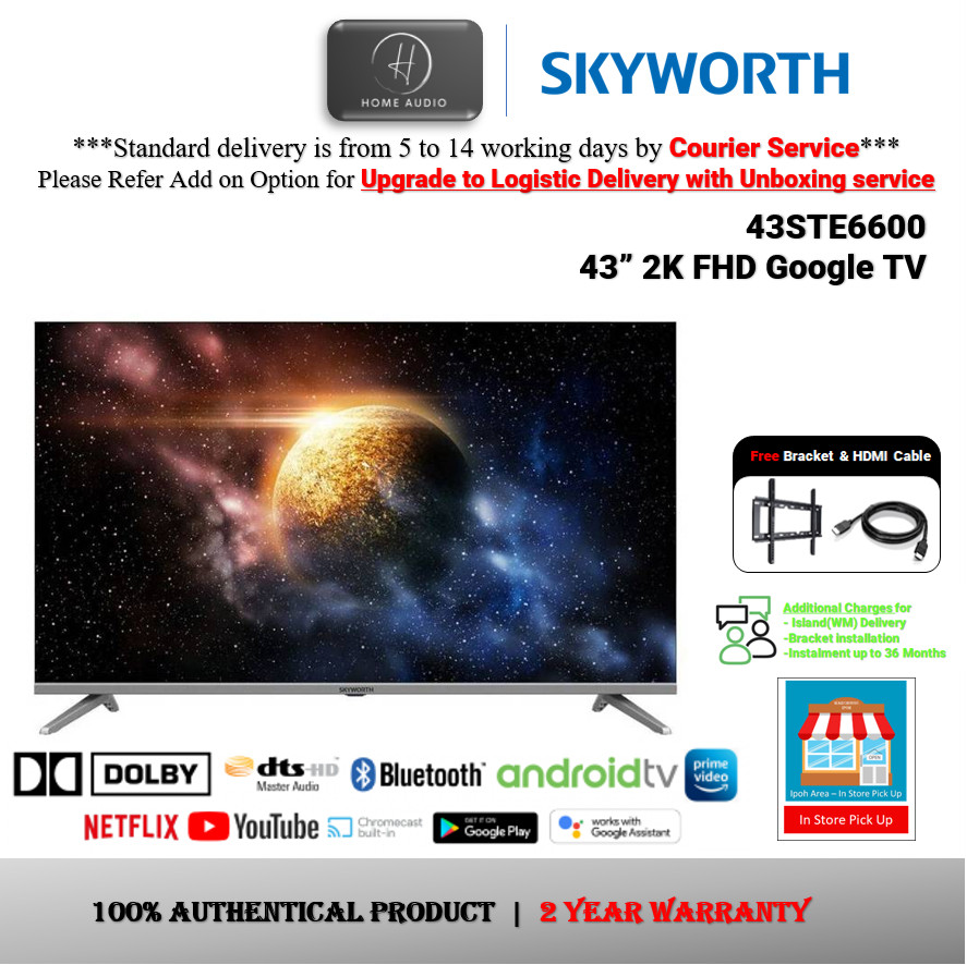 Skyworth 43| 50 | 55 | 65 Inch TV 4K HDR UHD Android TV Google TV LED TV - 65SUE7600 | 55SUC6500 ...