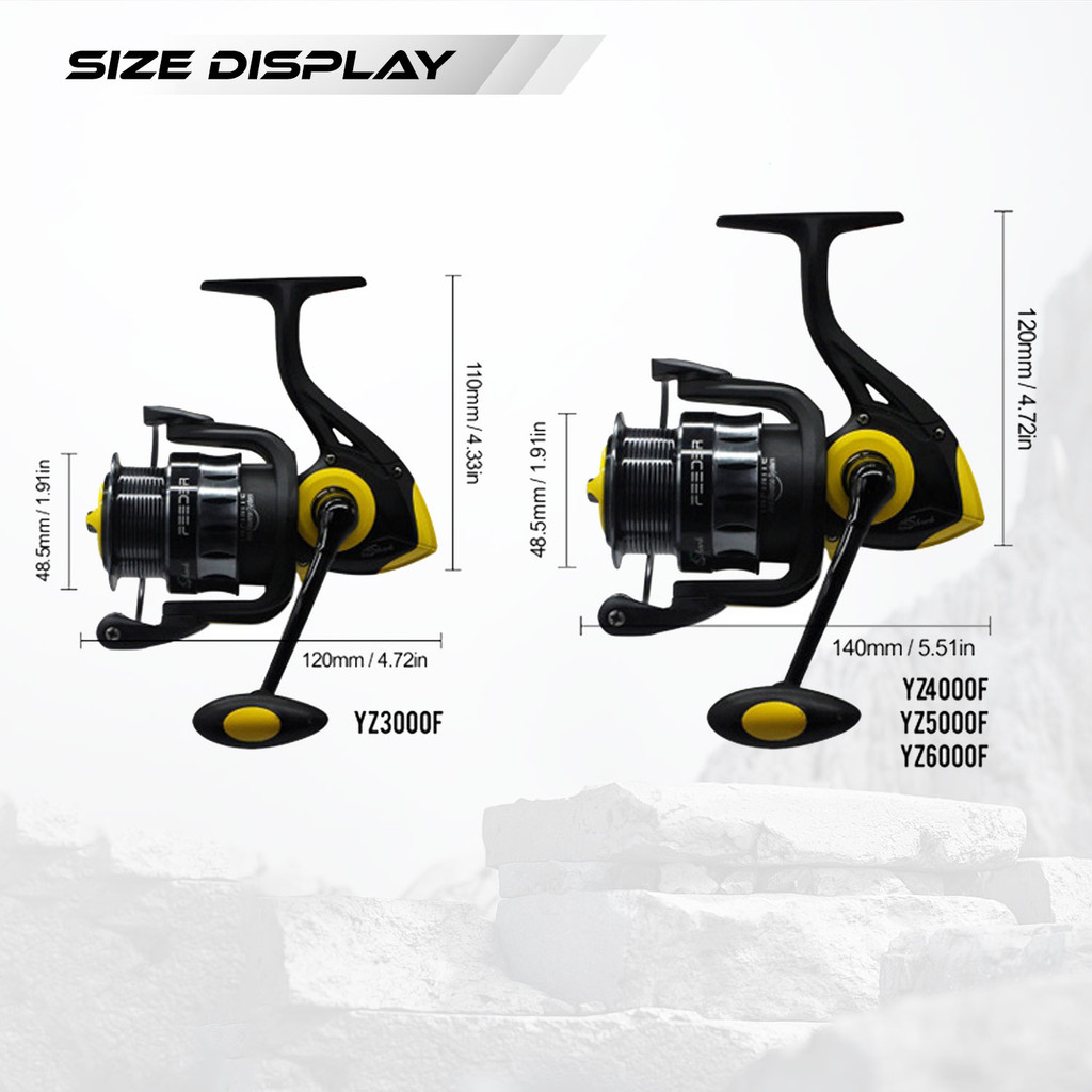 【MR.T】 YZ3000-6000 series Double Spool Spinning Reel Mesin Spinning ...