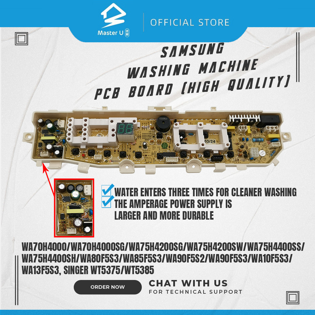 SAMSUNG WASHING MACHINE PCB BOARD - DC92-01449K (8.5KG) - HIGH QUALITY ...
