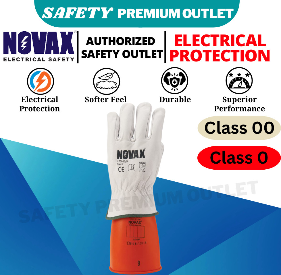 [ORIGINAL] Novax Insulation Gloves Rubber Electrical Insulating (Novax Sarung Tangan Penebat ...