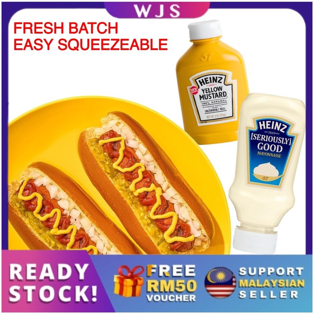 🇲🇾FREE RM50 VOUCHER🎁 MLQ Heinz Yellow Mustard Heinz Seriously Good ...