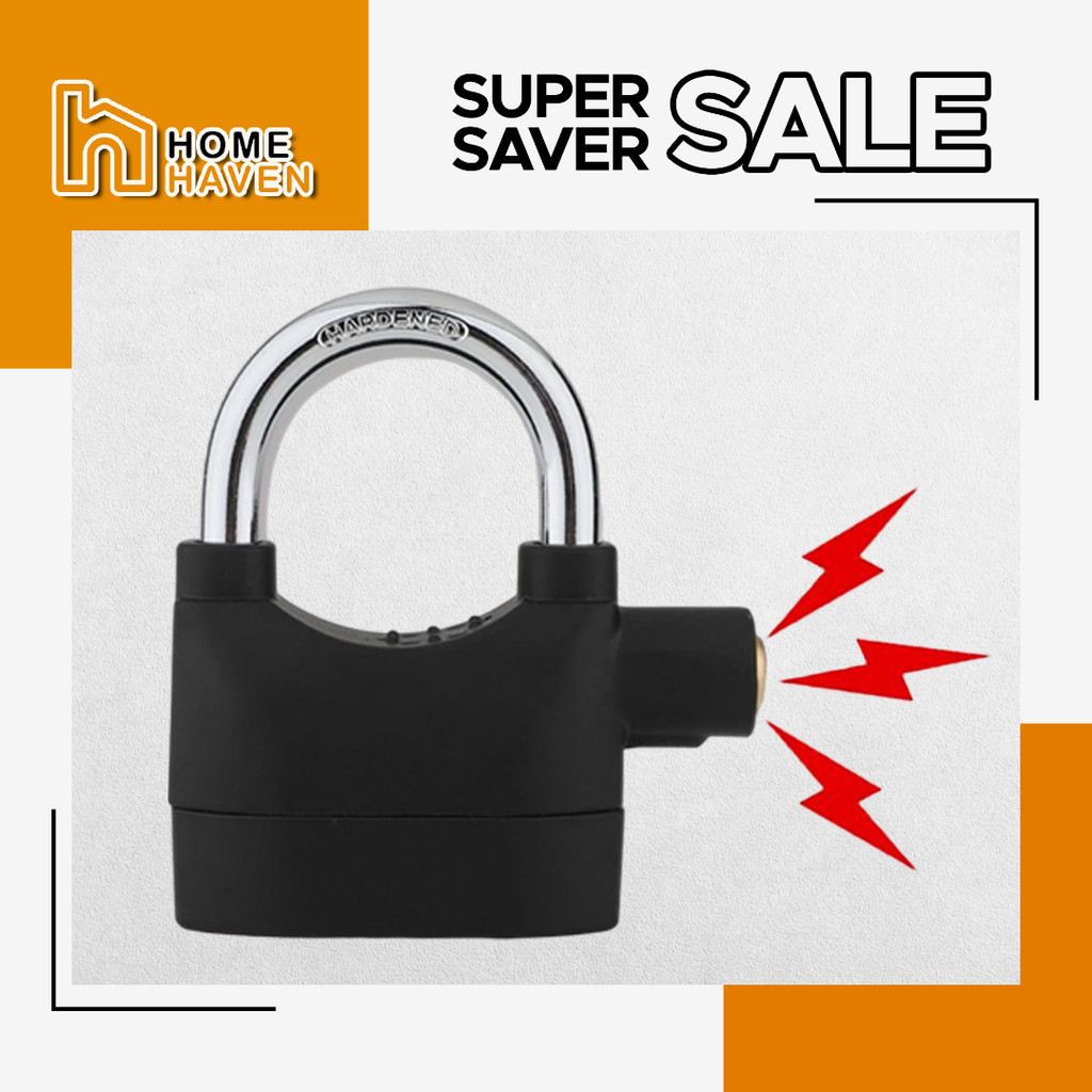 HOME HAVEN 110dba Universal Security Alarm Lock System Anti-Theft Siren ...