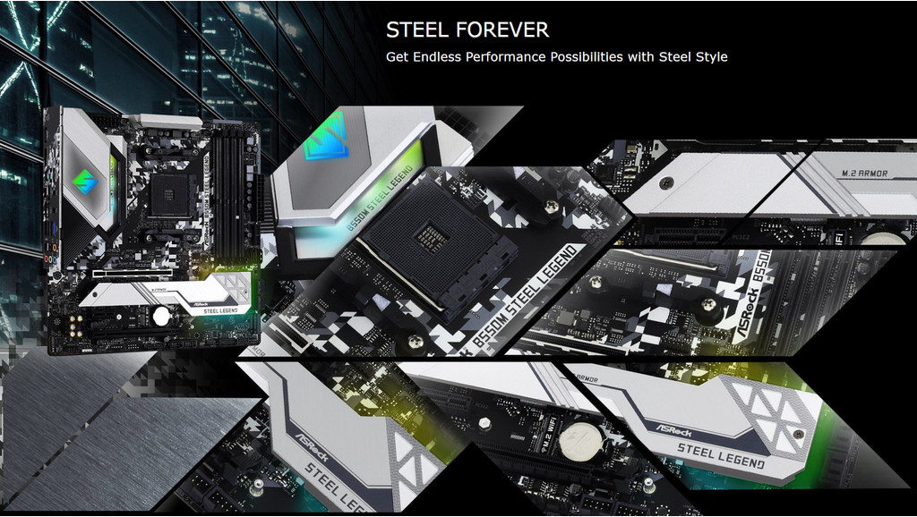ASROCK B550M STEEL LEGEND MATX AM4 MOTHERBOARD (3 YEARS WARRANTY ...