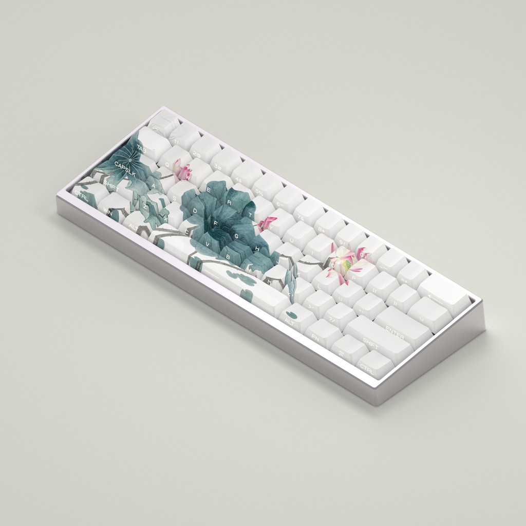 Flower Keycaps Lotus/Rose/Wisteria PBT Cherry Profile Side print Light ...