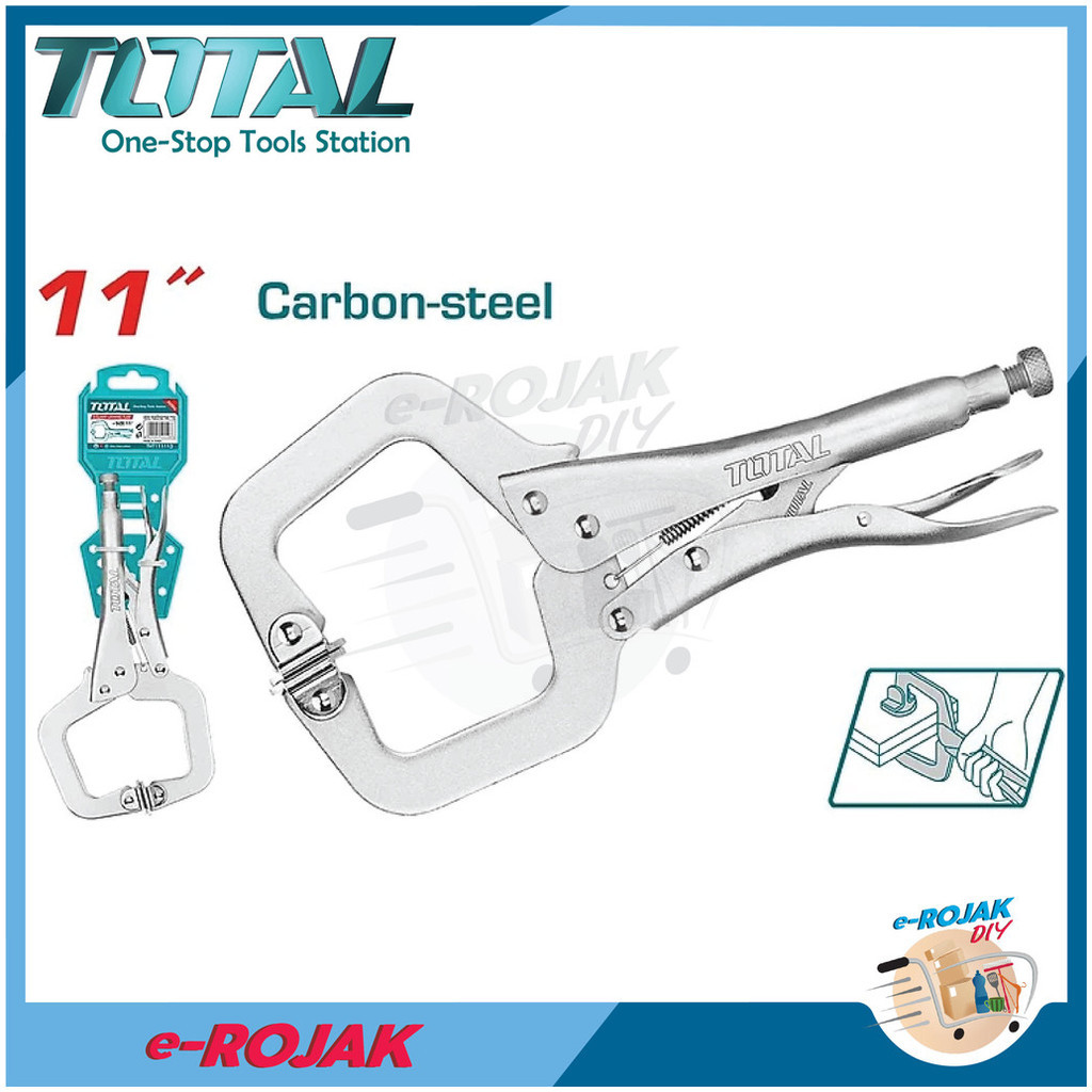 Total C-Clamp Locking Pliers With Adjustable Pressure To Lock ...