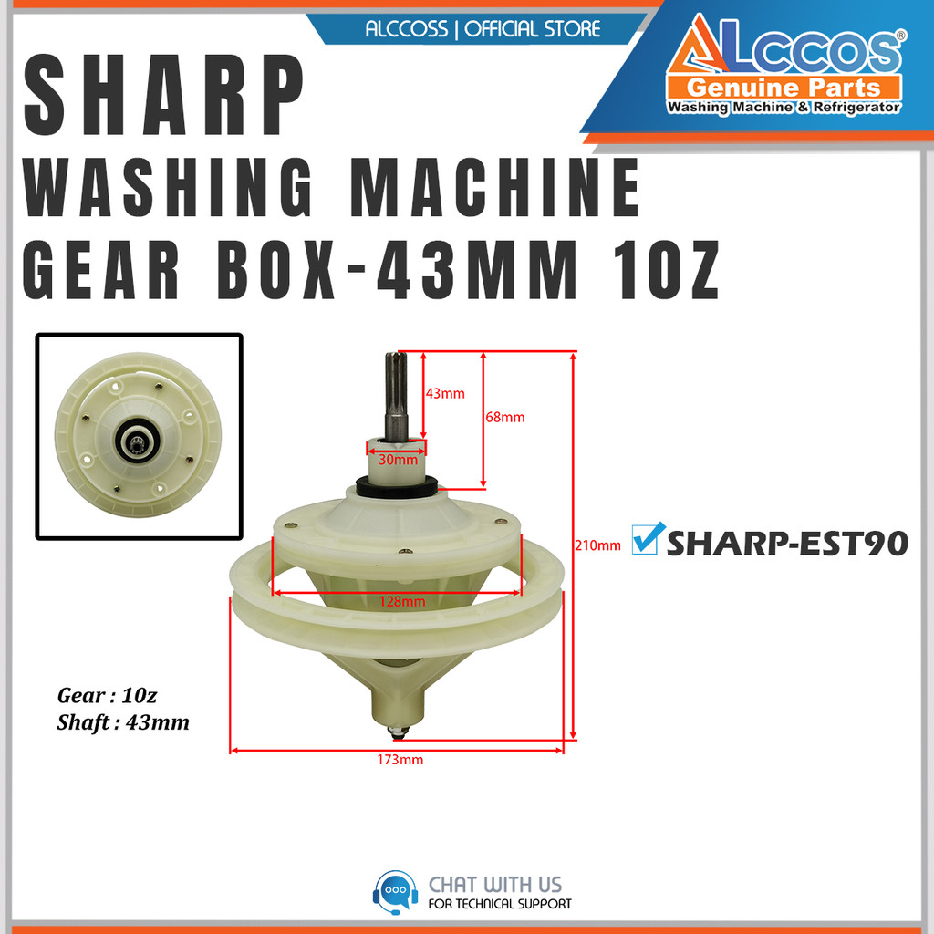 SHARP WASHING MACHINES -10z GEAR BOX - EST90 | Shopee Malaysia