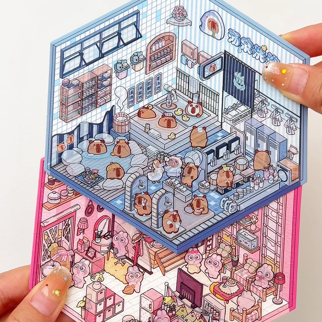 Xinmo New Style Landscaping Stickers Puzzle Cabin Korean Miniature ...