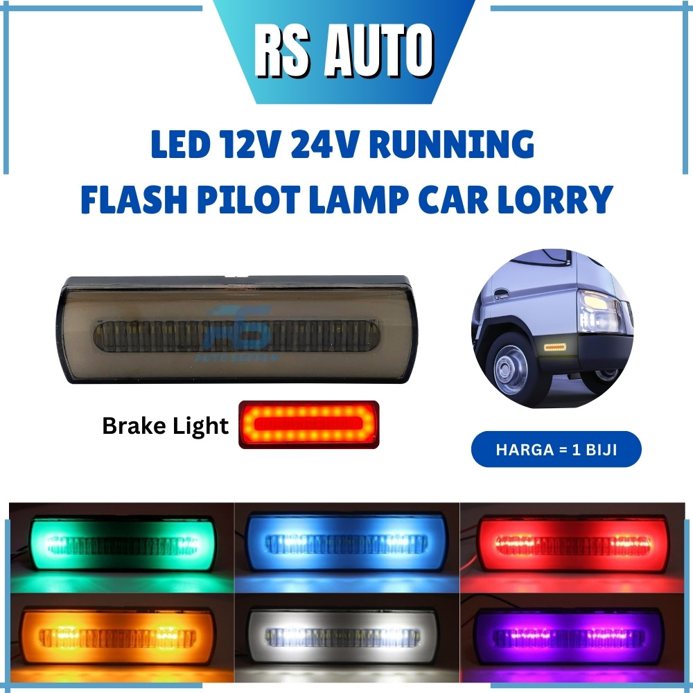 LED 12V - 24V Flashing Running Light Lampu Kelip Kelip Lori Depan ...