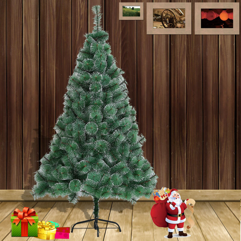 Green Flowering tree Christmas Tree 4/5/6/7FT Snow White Pine Needle ...