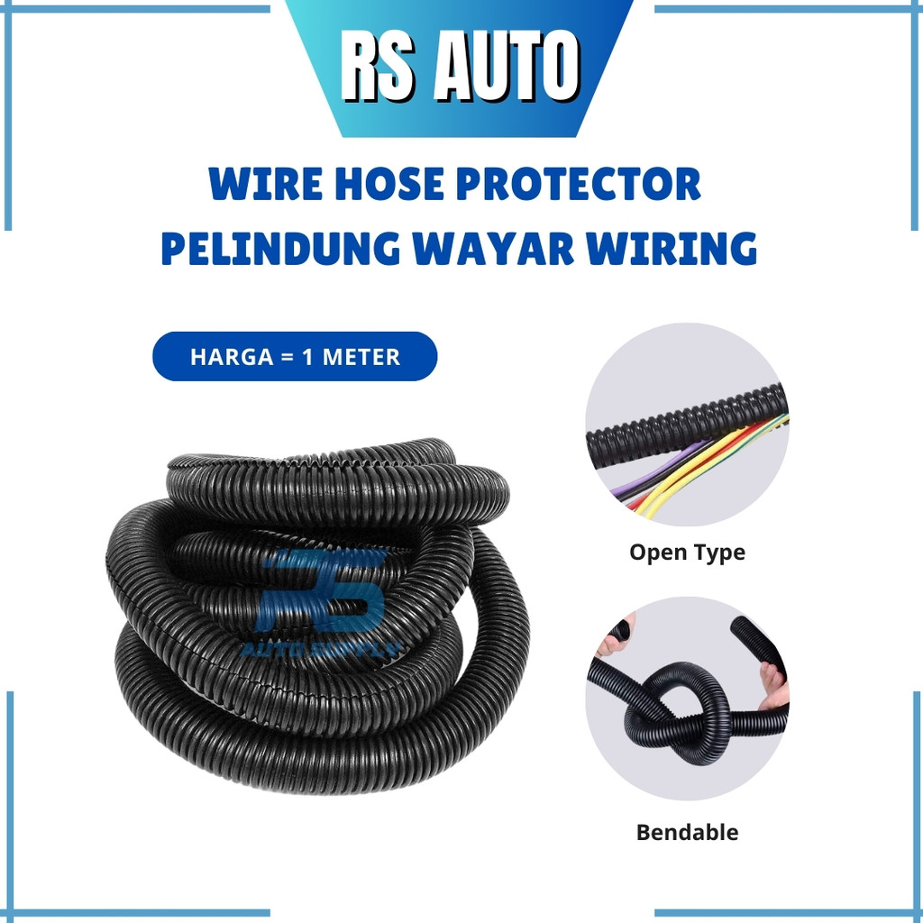 1m x Car Wire Hose Flexible Tubing Cable Split Loom Lorry Motor Protect ...