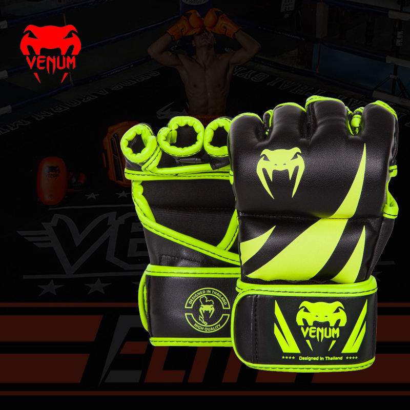 VENUM Venom MMA Boxing Gloves Half-finger Gloves Men's Split-finger UFC ...