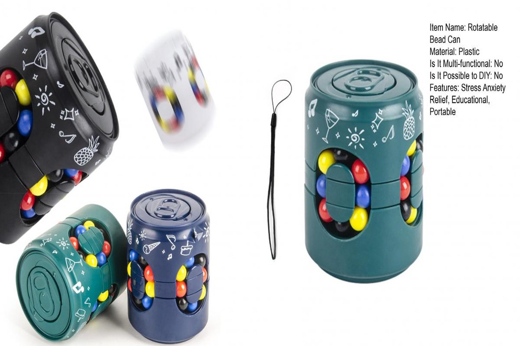 Colorful Bean Toy Bead Beverage Toy Colorful Rotating Bean Fidget Toy ...