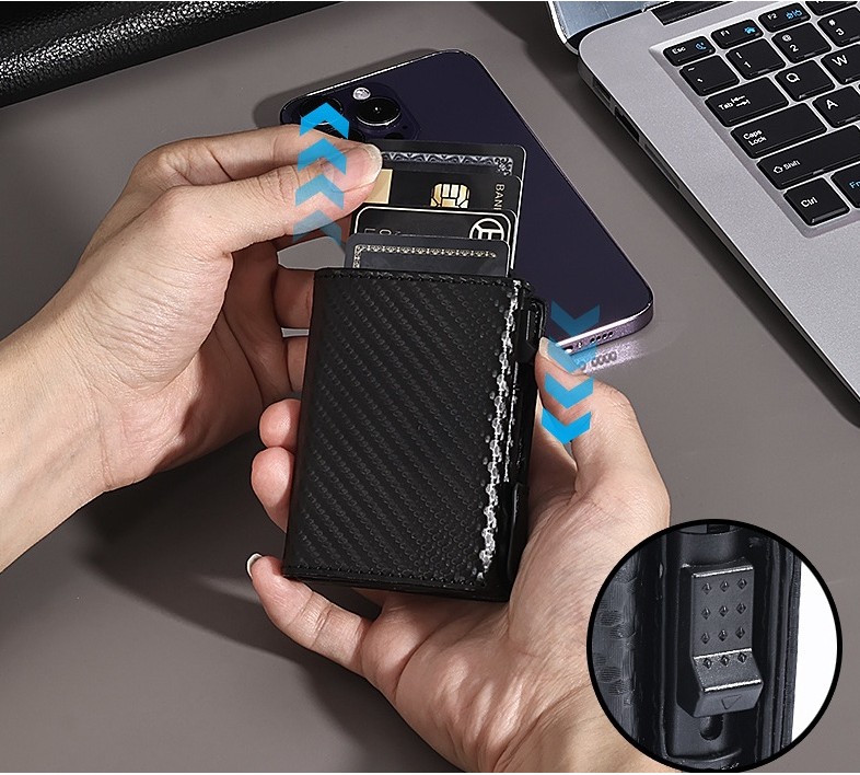 TC BW-139 Magnet Closure Leather With Premium Side Push Pop Up Card ...