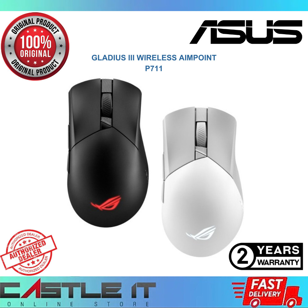 Asus ROG Gladius III Wireless AimPoint P711 Gaming Mouse Tri-Mode Bluetooth 36000dpi BLACK WHITE ...