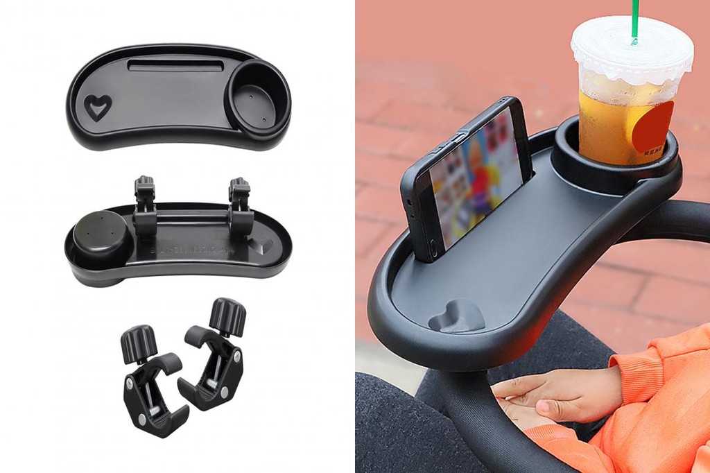 [Ready stock] Stroller Dinner Plate Stroller Tray with Hooks Universal ...