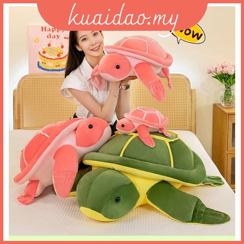 Tortoise Cozy Green Plush Pillow Cute Cartoon Turtle For Snuggling ...