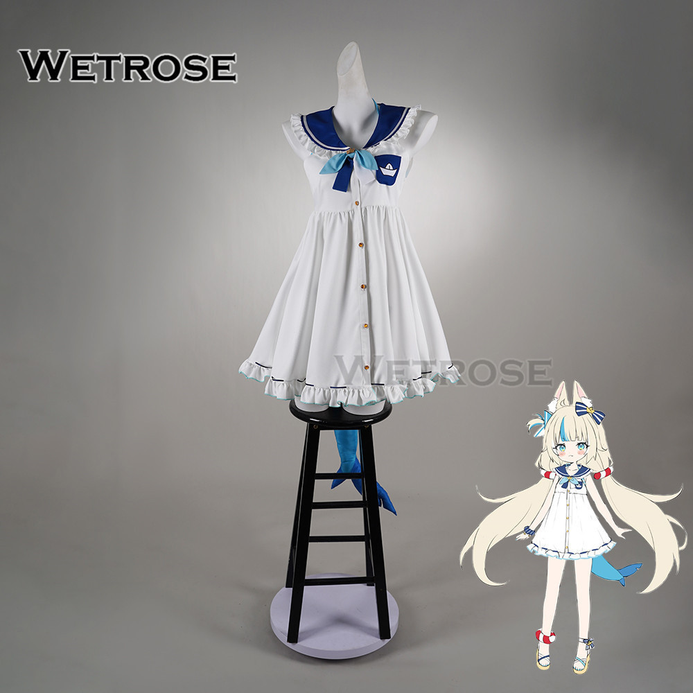 [Wetrose] In Stock Vtuber Sameko Saba Cosplay Costume Gura | Shopee ...