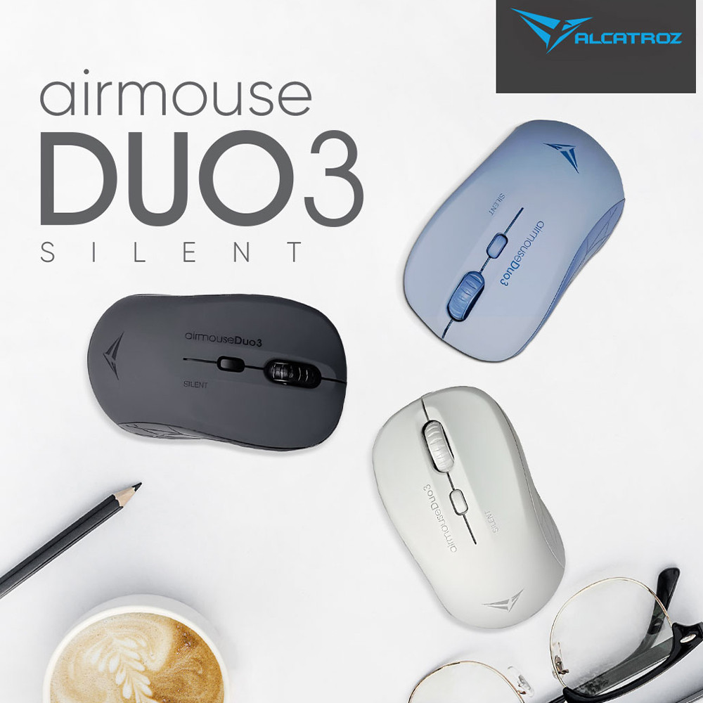 Alcatroz AirMouse Duo 3 Bluetooth + Wireless 2.4G 1600 CPI Silent Mouse ...
