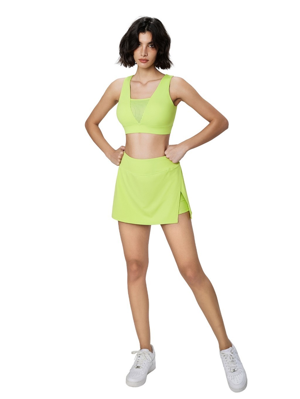 Hoppe Fumeng high waist women's yoga skirt with inner shorts and ...