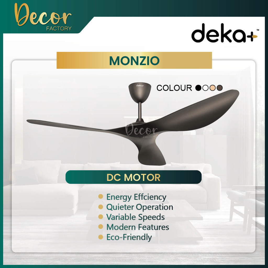 🔥NEW🔥 DEKA Fan DEKA+ MONZIO 56'' 5 Blades 24 Speeds+Reverse Mode Remote ...