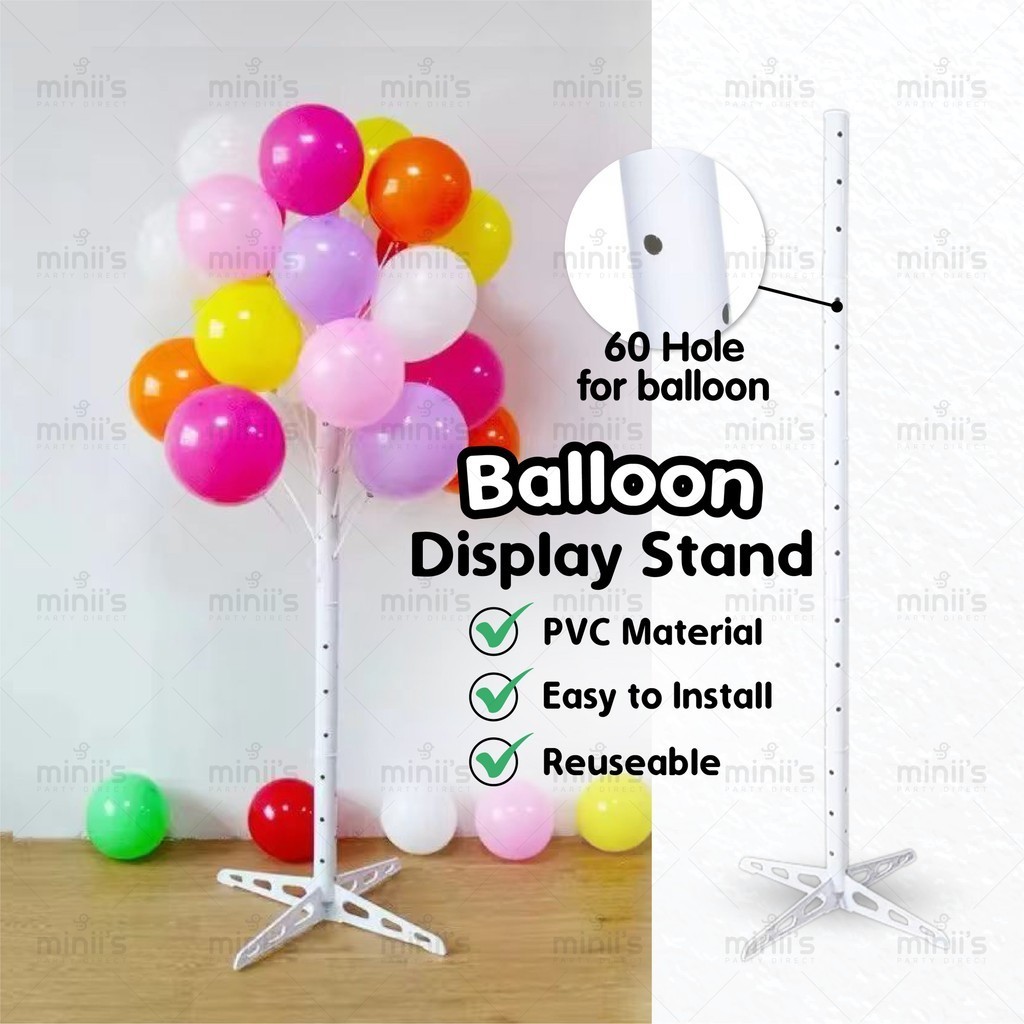MINIIS Balloon Display Stand Balloon Tree Holder 1.8M PVC Base Balloon ...