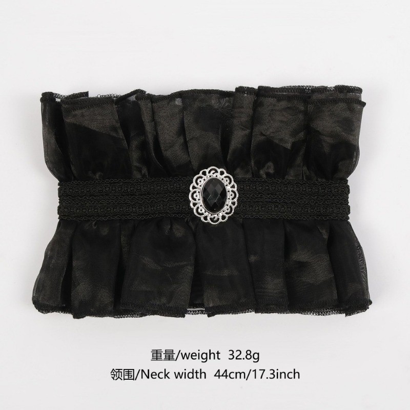 Men Women Victorian Neck Collar Medieval Bosom Shirt Lace Jabot Tie ...