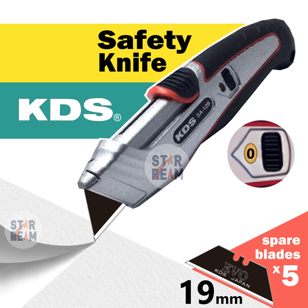 [FROM JAPAN] 19mm Safety Metal Cutter KDS SA-12B| Utility Knife/ Pen ...