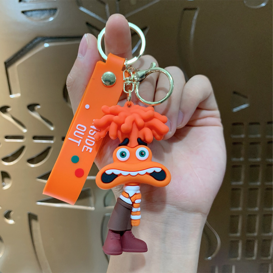 Anime Inside Out 2 Figure Keychain Joy Anger Sadness Disgust Fear ...