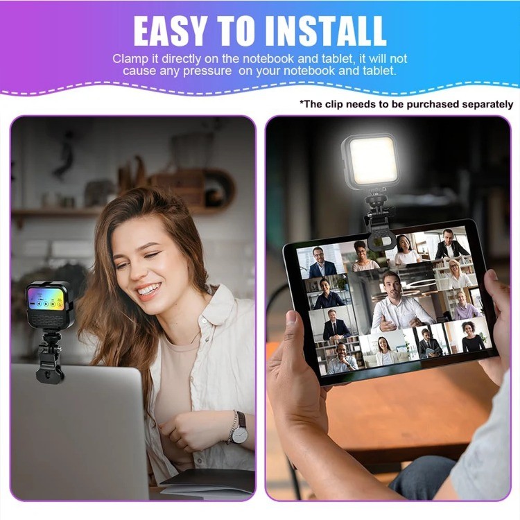 Mini RGB LED Square Soft Light Fill Photography for Cameras Mobile ...