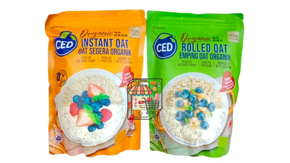 CED 100% Organic Instant Oats / Rolled Oats 450G | Shopee Malaysia CED 100% Organic Instant Oats / Rolled Oats 450G | Shopee Malaysia
