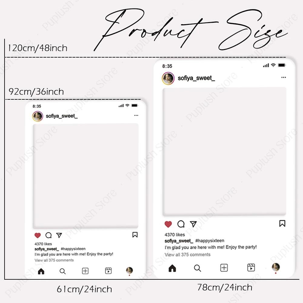 Social Media Photo Booth Prop Custom Photo Booth Frame Customized Insta ...