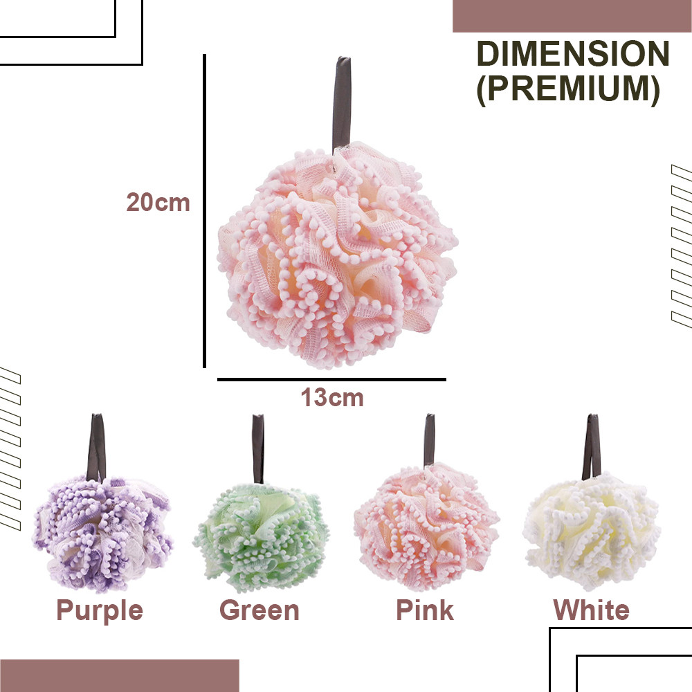 [1PC] Encora Shower Bath Sponge Span Mandi Scrub Brush Body Soft Mesh ...