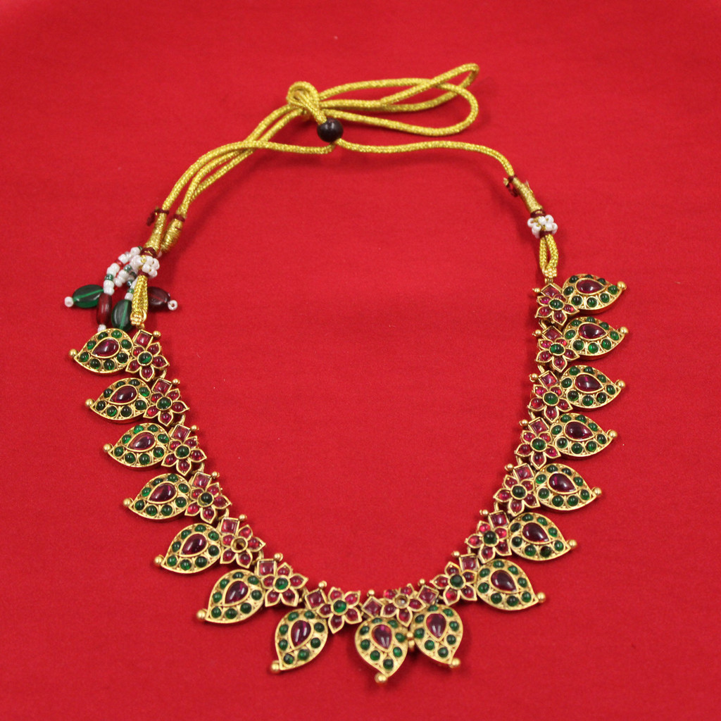 Premium Matte Gold Mango Design Indian Choker Set | Indian Choker Set ...